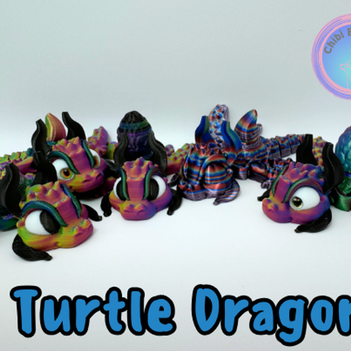 3D Printable Turtle Dragon Flexi by ChibiBestiary